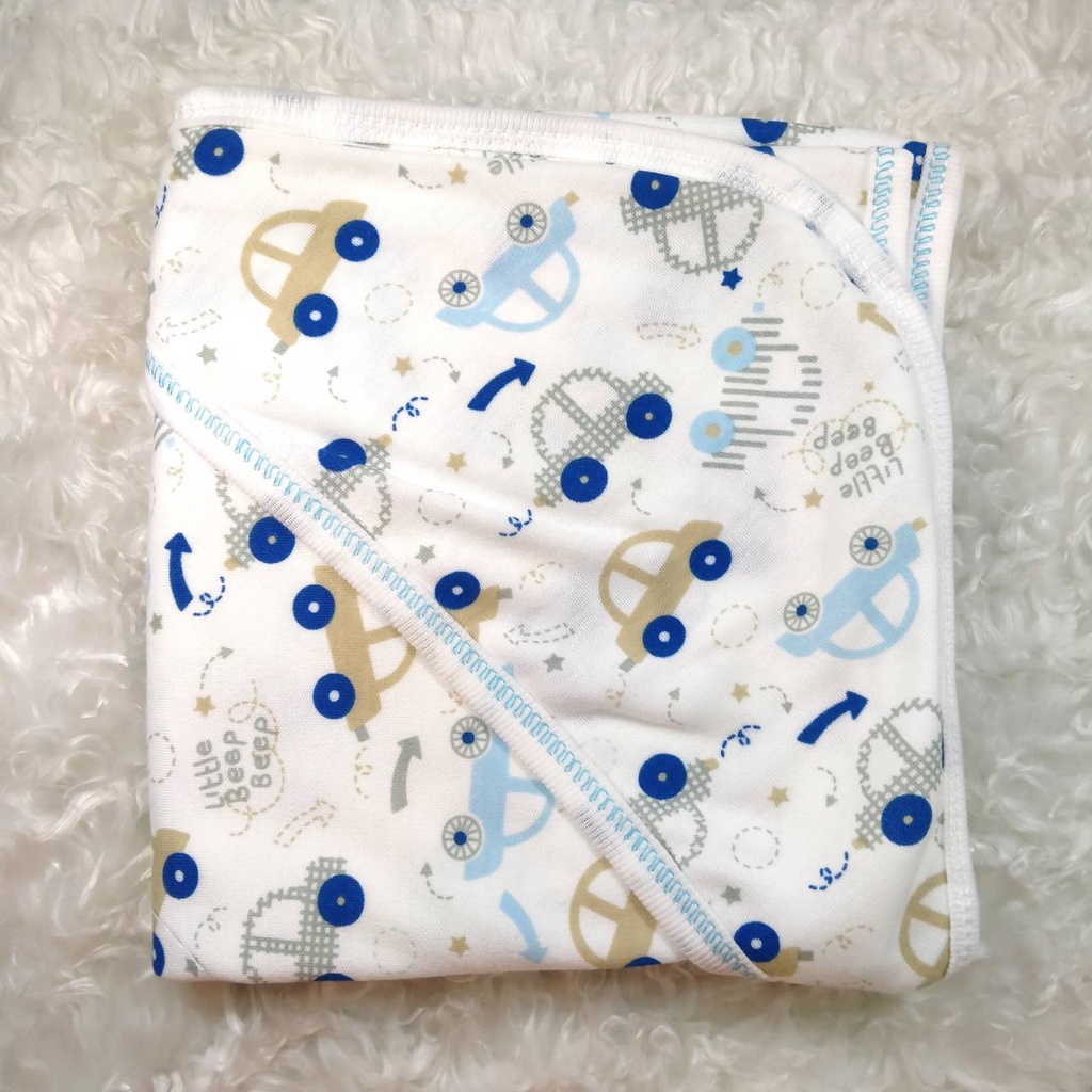 Ping Baby ผ้าห่อตัว เนื้อผ้า Cotton 100% ขนาด 80*75 ซม. มีหมวกในตัว ...