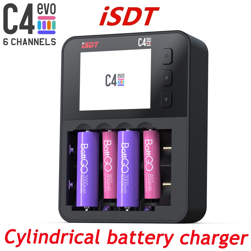 Isdt C4 EVO เครื่องชาร์จแบตเตอรี่อัจฉริยะ พร้อมเอาท์พุต Type-C QC3.0 สําหรับแบตเตอรี่ลิเธียม ...
