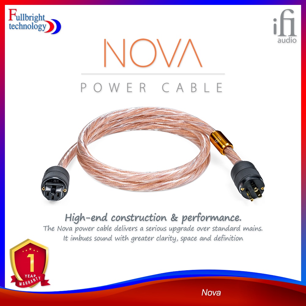 iFi Audio Nova Power Cable US/EU สายไฟพิเศษที่มีโครงสร้างระดับไฮเอนด์ ...