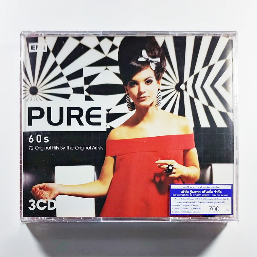 CD เพลง Various - Pure 60s (3 CD, Compilation) (แผ่นใหม่) | Shopee Thailand