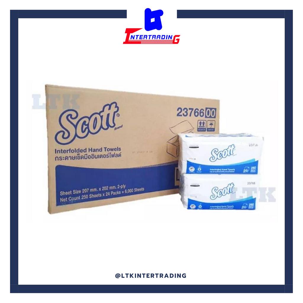 กระดาษเช็ดมือ SCOTT Essential Interfold รุ่นประหยัด หนา 2 ชั้น บรรจุ 6000แผ่น (ลัง) Code:23766 ...