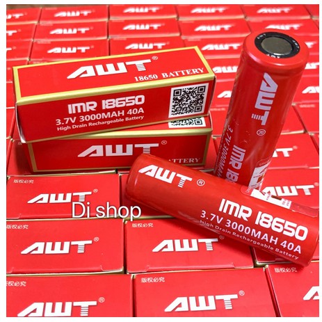 100ก้อน ถ่านชาร์จ awt แดง รุ่น AWT 18650 3.7V 3000 mA | Shopee Thailand