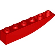 Lego part (ชิ้นส่วนเลโก้) No.42023 / 41763 / 500 Slope Curved 6 x 1 ...