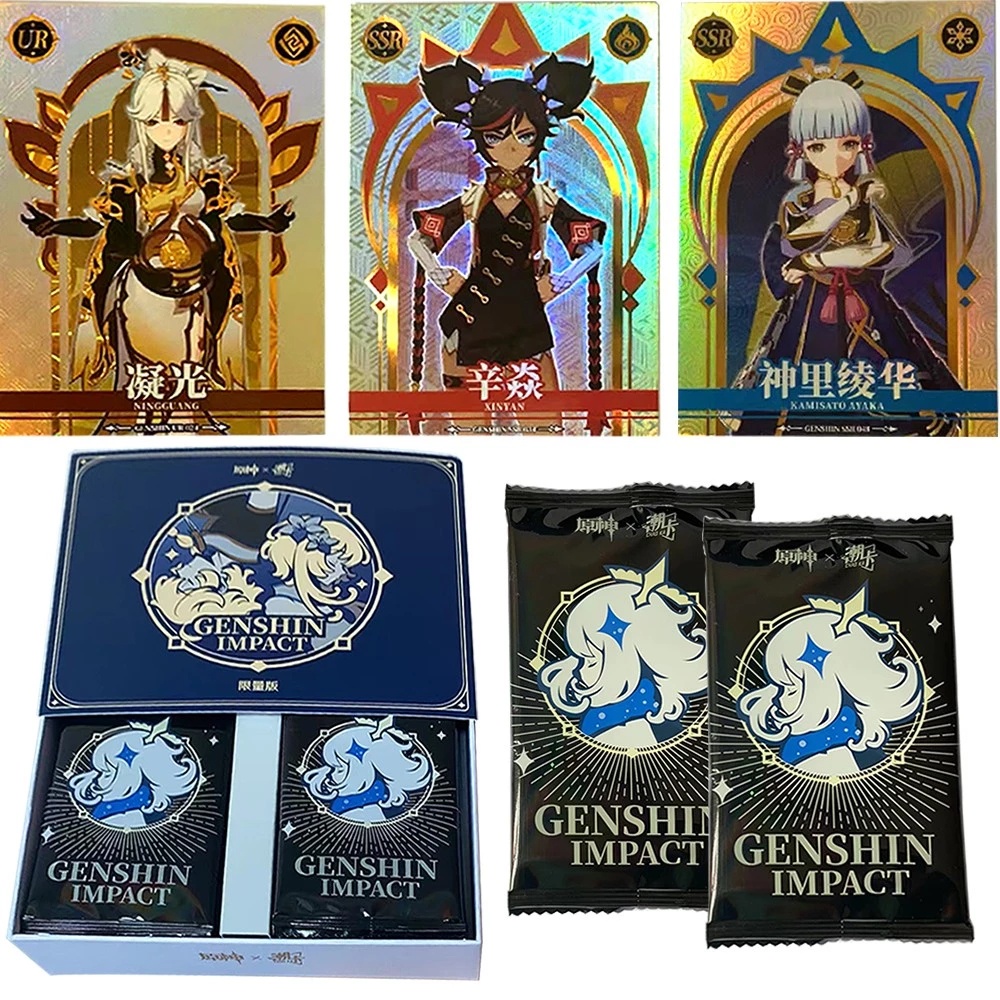 โมเดลฟิกเกอร์ เกม Genshin Impact Figure Cards Collection LP MSR SKP SSP ...