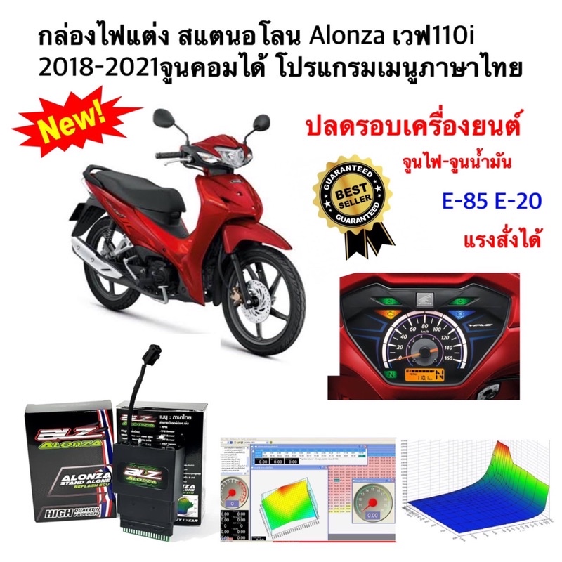กล่องไฟ Alonza สแตนอโลน WAVE110i LED 2018-2021 จูนหอบปลดรอบเครื่อง จูน ...