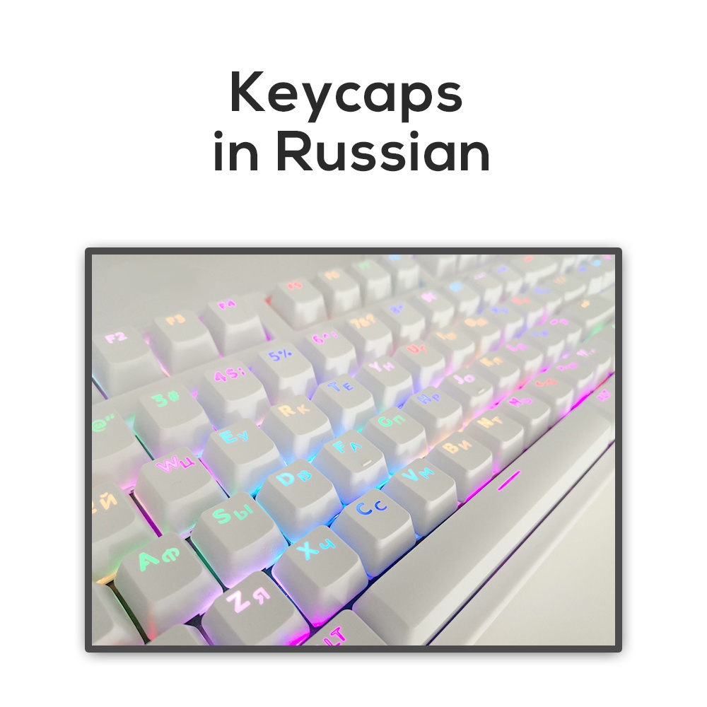 Mechanical Keyboard Keycaps OEM Profile Russian Layout German Arabic ...