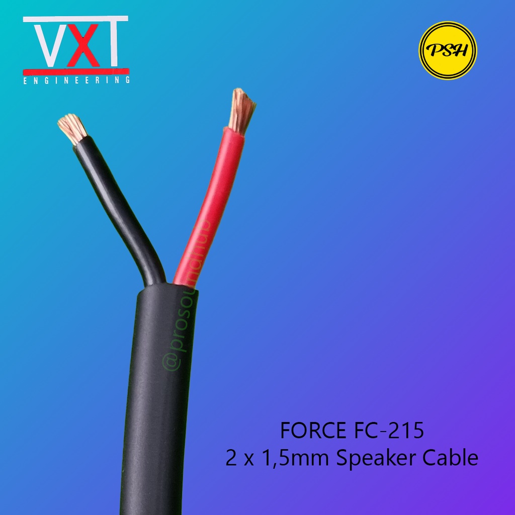 สายลําโพง 2 x 1.5 มม. VXT FORCE 215 FC-215 FC215 เมตร 1M 1 เมตร ...
