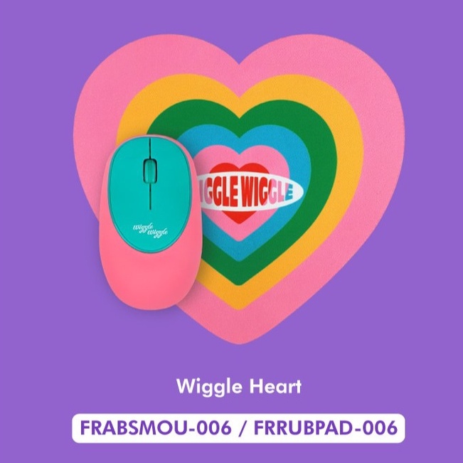 ( พร้อมส่ง ) Wiggle Wiggle Soft Wireless Mouse & Heart Pad เม้าส์ไร้สาย ...