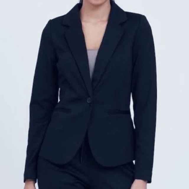 สูทZara Basic collection Blazer Navy size M | Shopee Thailand