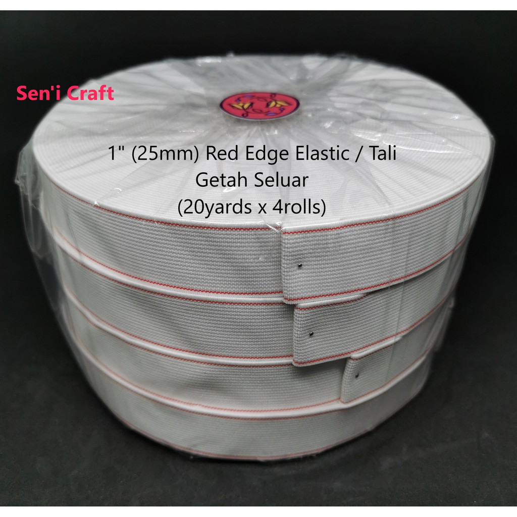 Getah Kain 1 นิ้ว (25 มม.) 20 ela / หลาต่อม้วน - สายเมราห์ | Shopee ...