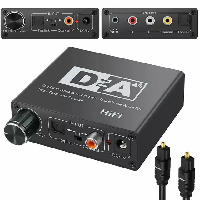 Digital Optical Coaxial Toslink ไปยัง Analog RCA L/R 3.5 มม.TSOLink ...