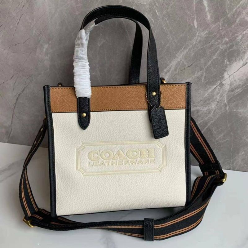 Coach Field Tote 22 In Colorblock With Coach Badge | Shopee Thailand