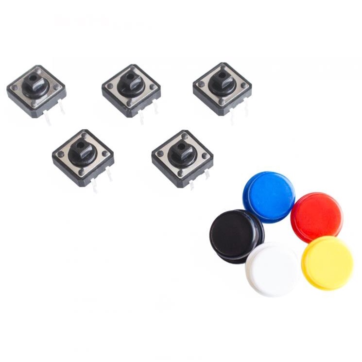 Momentary Touch Push Button 12x12 X 7.3mm Micro Switch Touch Cap 5 ...