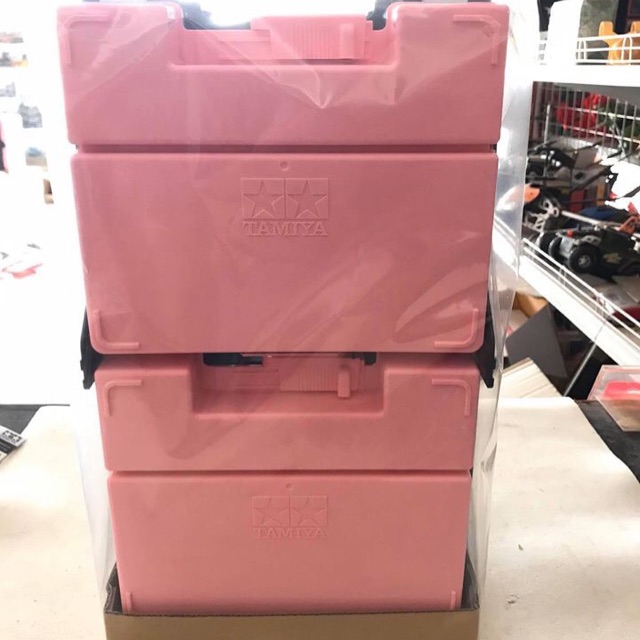 กล่องปิ่นโตใส่รถสีชมพู TAMIYA #95547 Mini 4WD Portable Pit (Pink) กล่อง ...