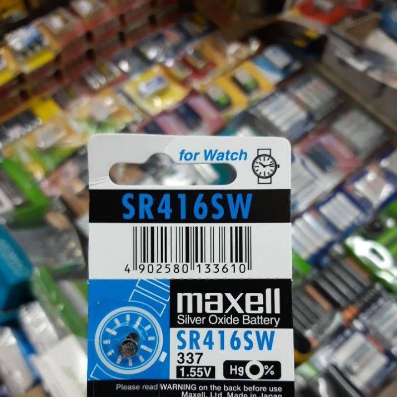 (1ก้อน) ถ่านกระดุม Maxell Sr416SW, 337 1.55V จำนวน 1ก้อน ของใหม่ ของแท้ ...