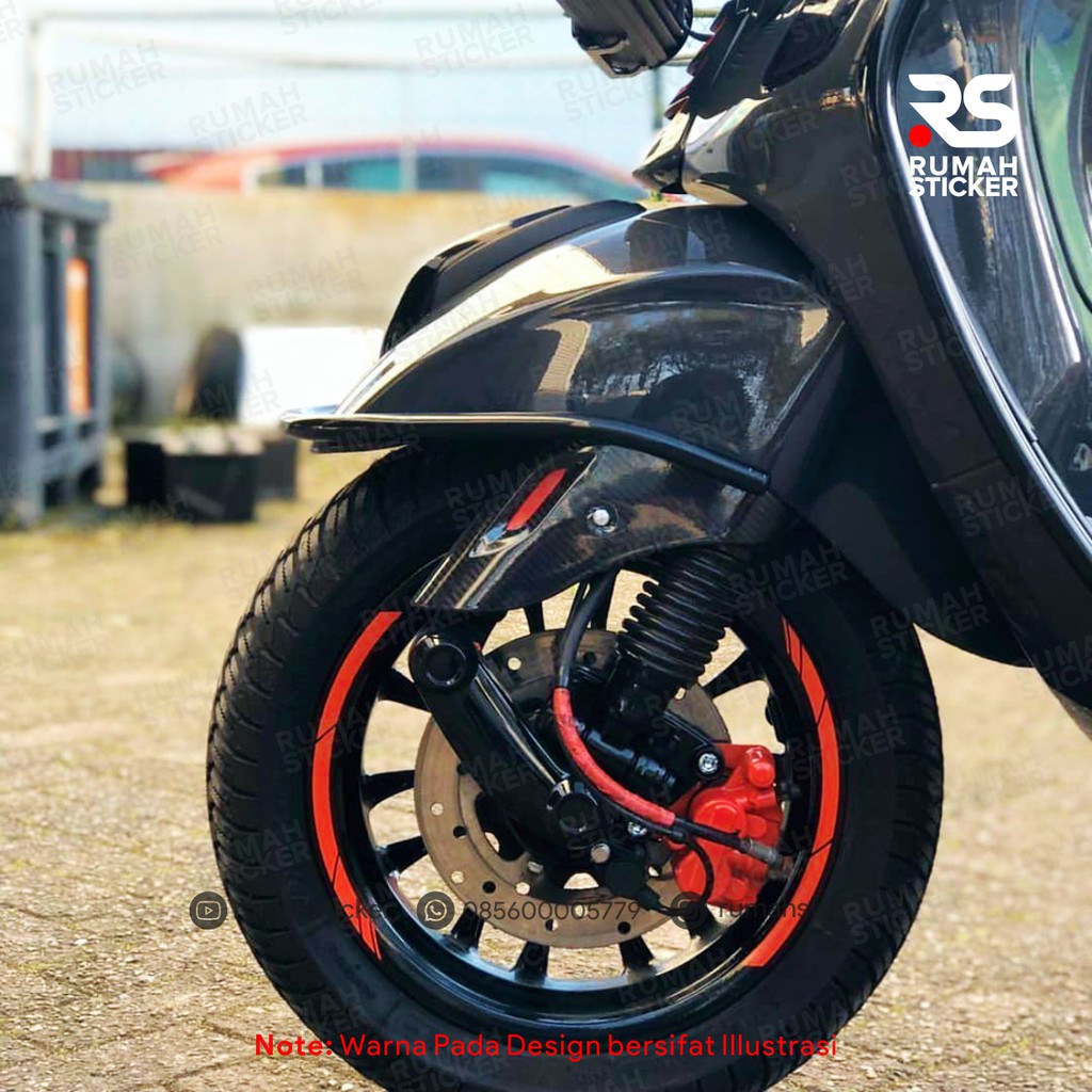 สติ๊กเกอร์ตัด LIST VELG VESPA และ SCOOTER MATIC RING 10, 12, 14 นิ้ว ...