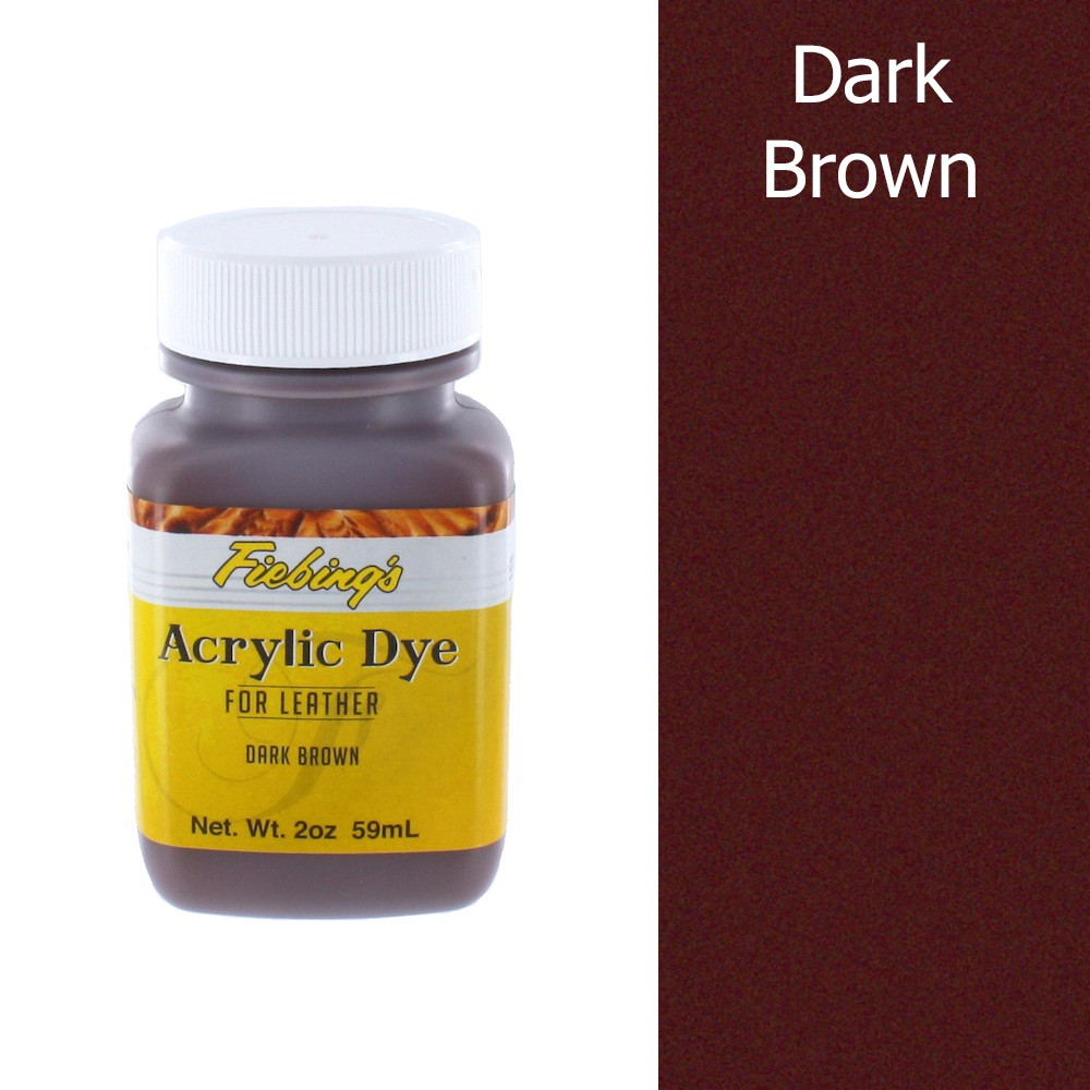 Fiebing's Acrylic Dye สีอะคิลิคสำหรับเพ้นท์หนัง Dark Brown 2 oz ...