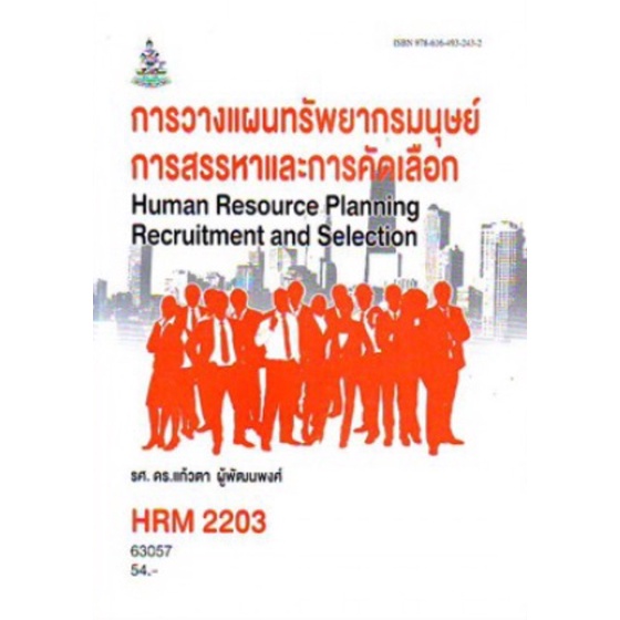 ตำราเรียนราม HRM2203 (HR202) 63057 การวางแผนทรัพยากรมนุษย์ การสรรหาและ ...
