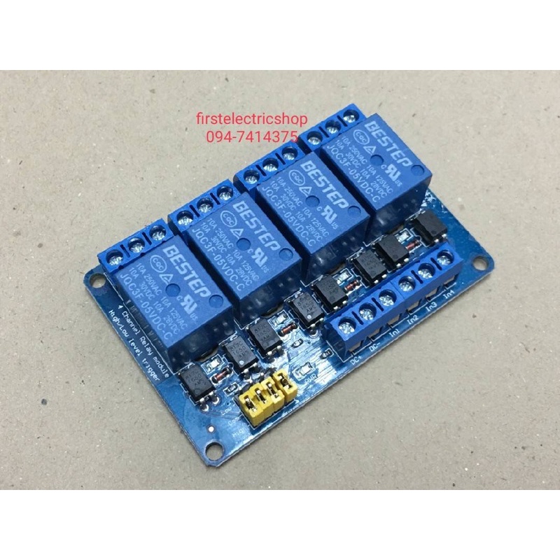 5V 4ช่องโมดูลรีเลย์และ LOW Trigger Dual OPTOCOUPLER Isolation โมดูล ...