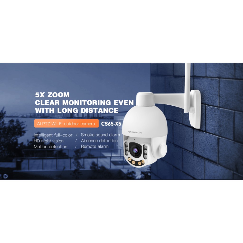 Vstarcam CS65-X5 Outdoor ความละเอียด 3MP(1296P) | Shopee Thailand