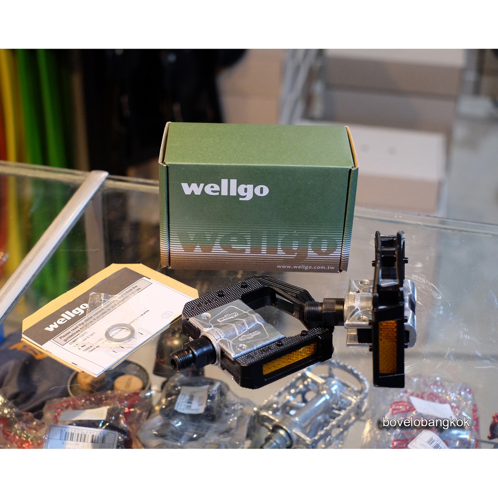 บันไดจักรยาน พับได้ WELLGO F265 อลูมิเนียม สีดำเงิน made in Taiwan | Shopee Thailand