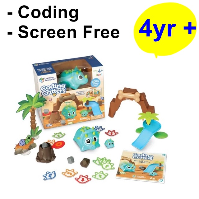 หุ่นยนต์ฝึกทักษะโค้ดดิ้งสำหรับเด็กวัย 4 ปีขึ้นไป Coding Critters Rumble & Bumble | Shopee Thailand
