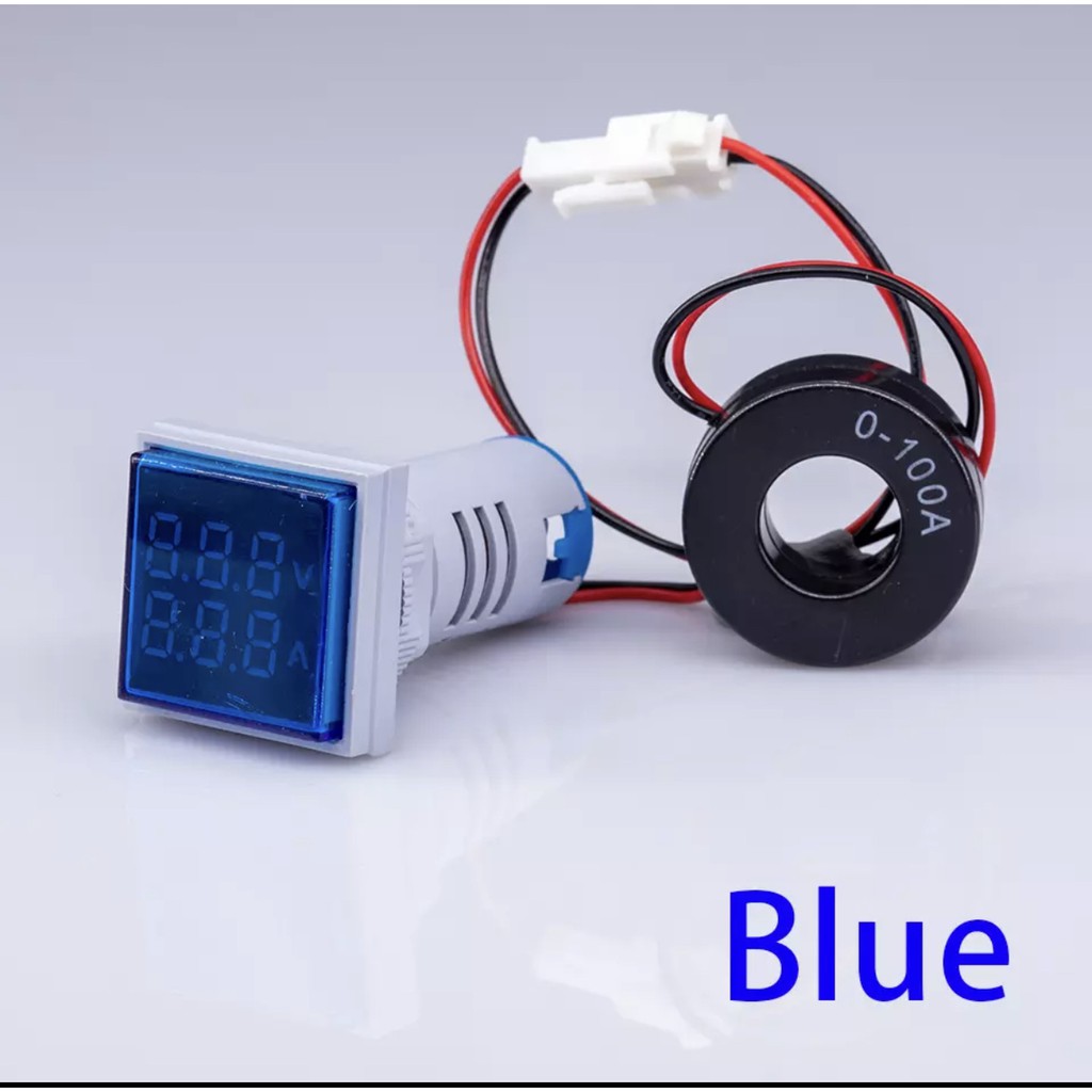 Voltmeter Ammeter 2in1 AC 50-500 V 0-100A LED Digital วัดแรงดันไฟฟ้า วัดกระแส VOLT AMP | Shopee ...