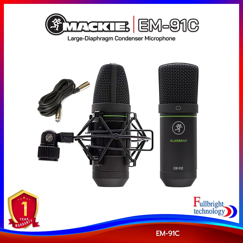 Mackie EM-91C Condenser Microphone ไมค์บันทึกเสียง ไมค์คอนเดนเซอร์ ...