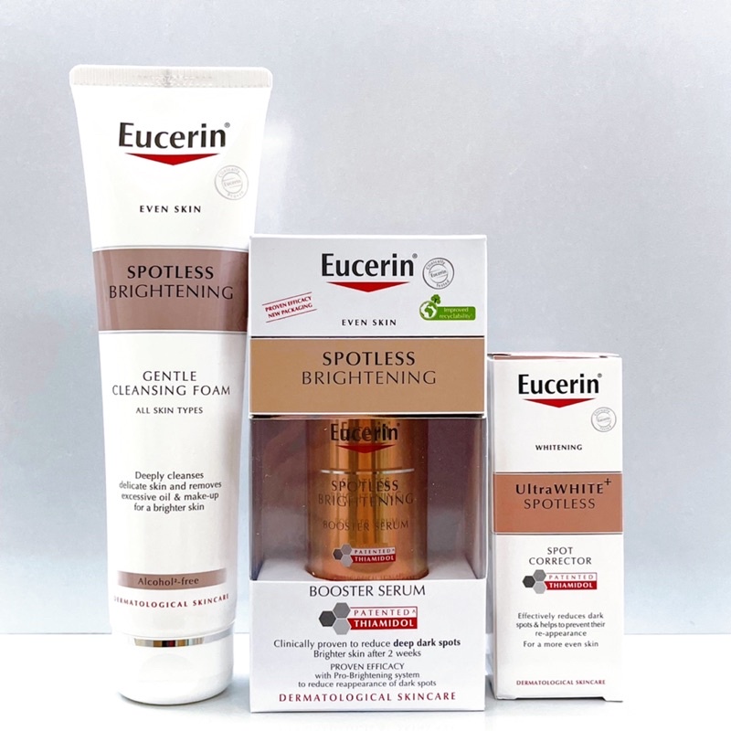 Eucerin Spotless Brightening Booster30ml+Foam150ml+Spot Corrector5gชุด ...