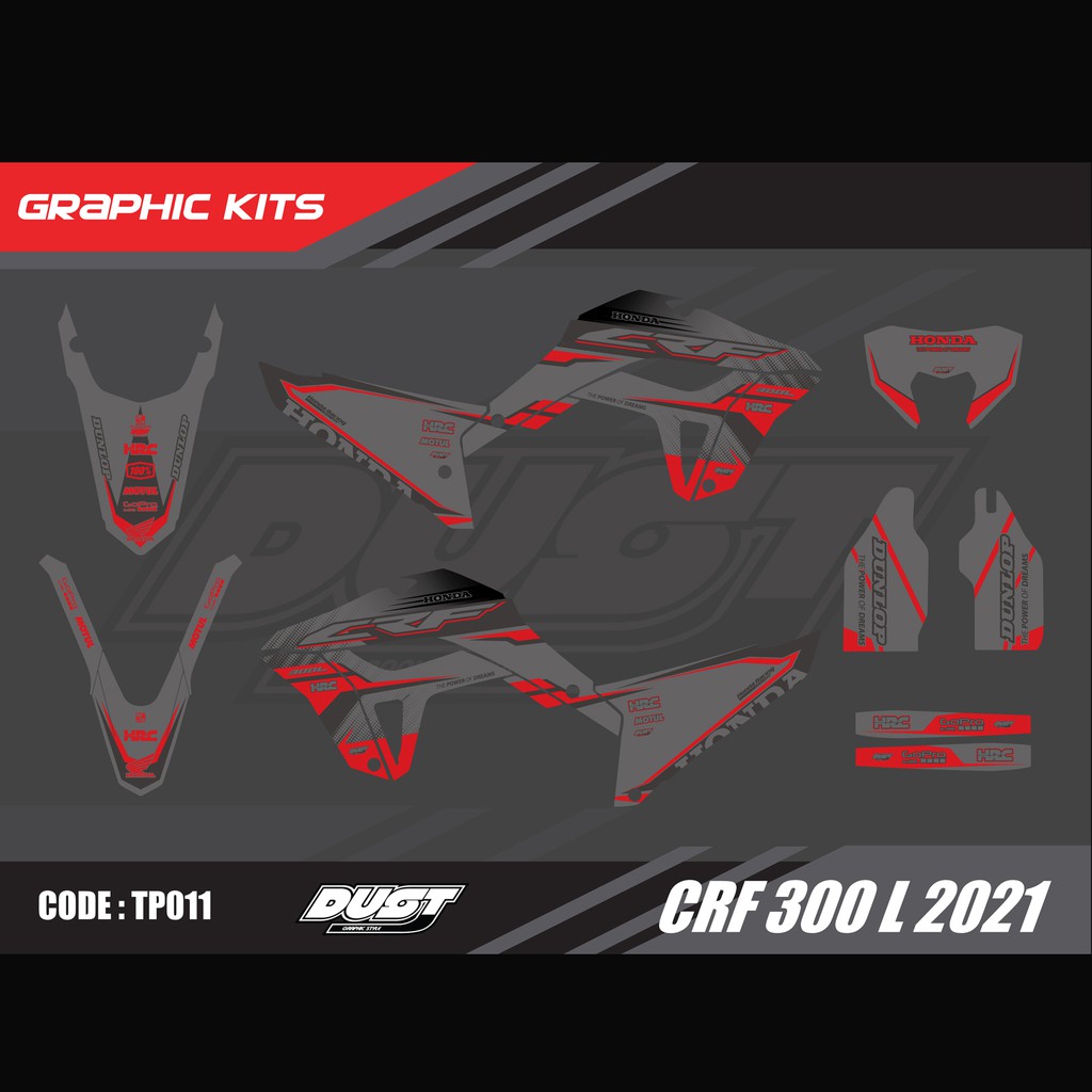 สติ๊กเกอร์วิบาก Honda CRF 300L 2021 ทั้งคัน Graphic kit สติ๊กเกอร์ ...