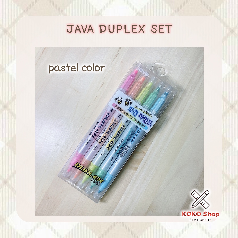 Java Duplex Mild Colors (Pastel) Twin head -- จาวา ดูเพล็กซ์ ปากกาเน้น ...