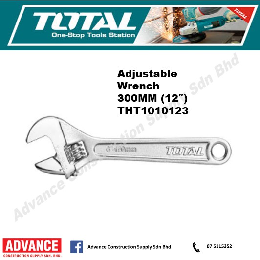 Total เครื่องมือช่าง และอุปกรณ์เสริม THT1010123 ประแจ ปรับได้ 300 มม. ...