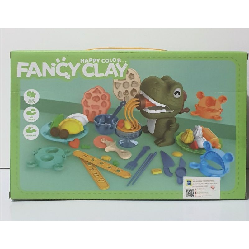 แป้งโดว์ไดโนเสาร์ Fancy Clay พร้อมอุปกรณ์ประกอบการทำ แป้ง 8 สี | Shopee ...