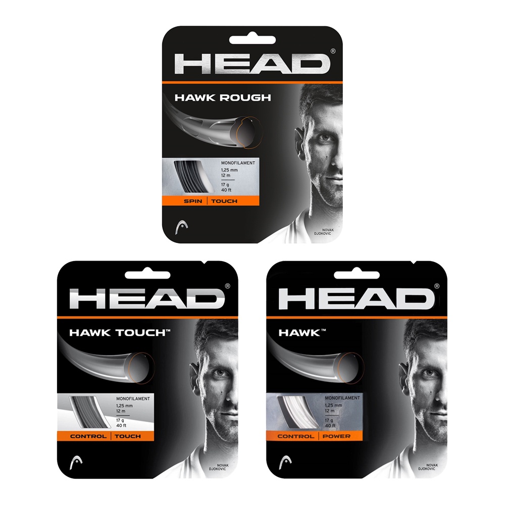 Head เอ็นไม้เทนนิส Hawk 17G/1.25mm , Hawk Rough 17G/1.25mm , Hawk Touch 17G/1.25mm Tennis String ...