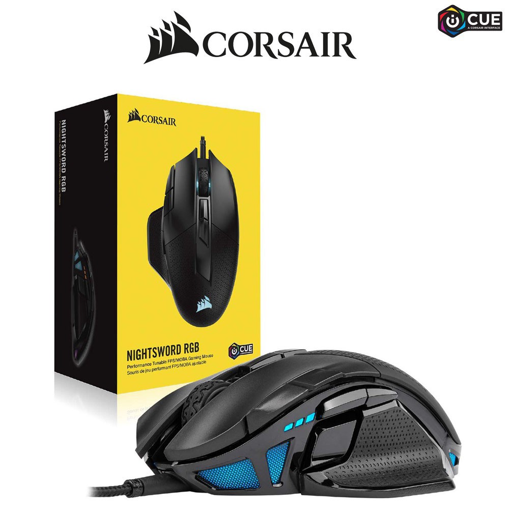 Mouse corsair nightsword rgb tunable fps/moba gaming mouse สินค้ารับ ...