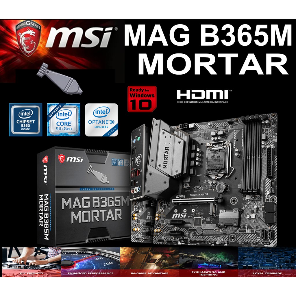 Mainboard INTEL MSI MAG B365M MORTAR (Socket 1151V2) มือสอง พร้อมส่ง แพ ...