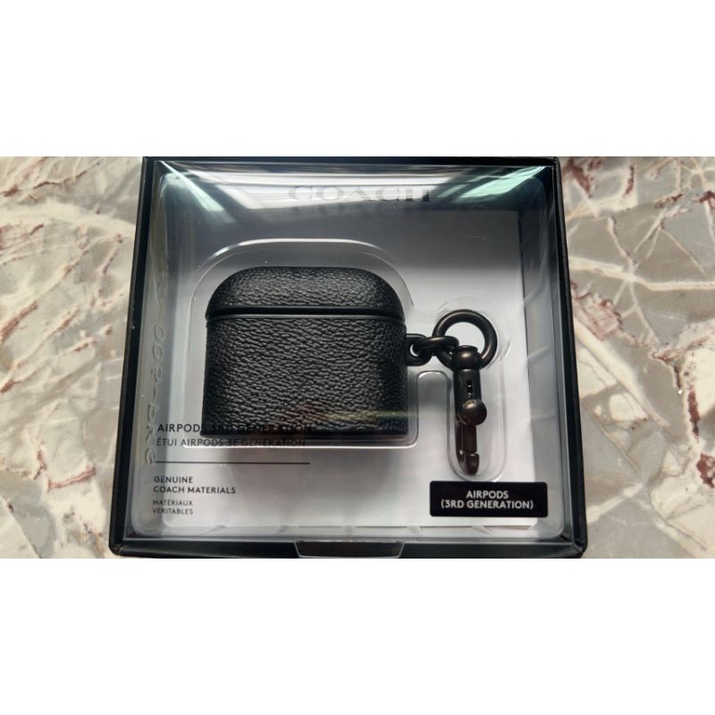 เคส Coach รุ่น Leather - Airpods gen 3 - Signature C Charcoal | Shopee ...