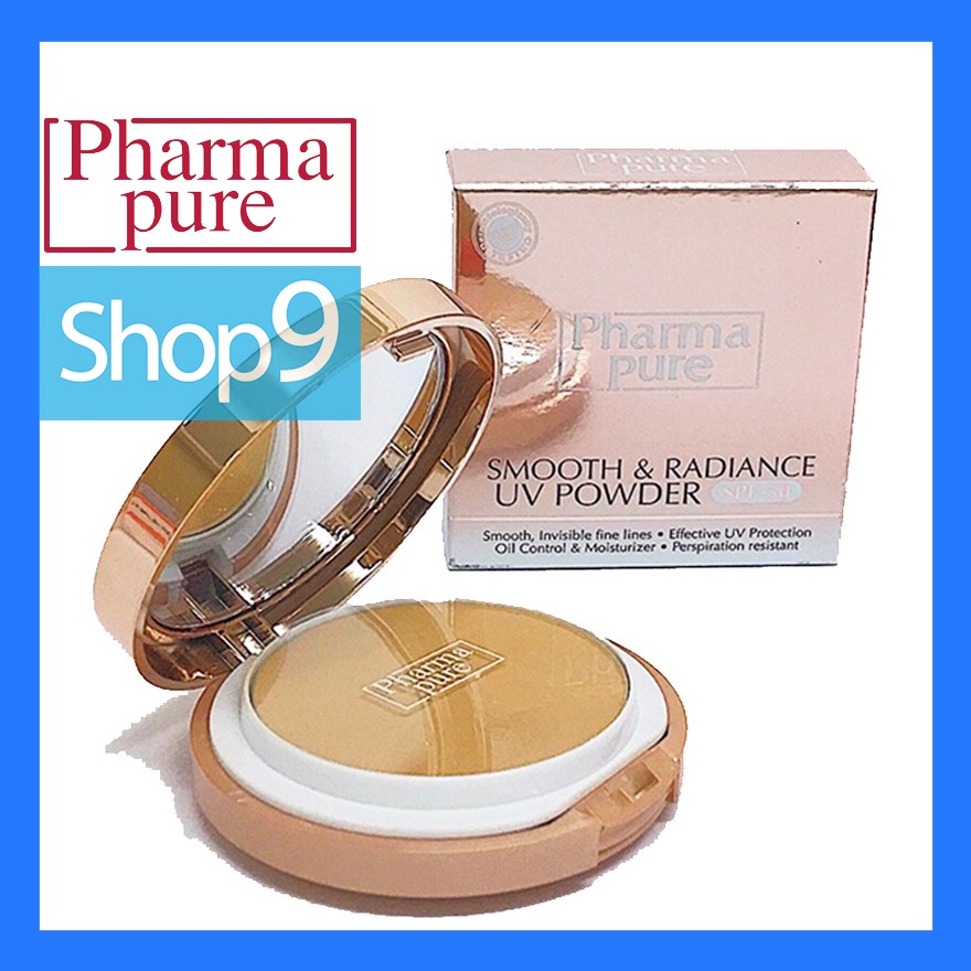 PHARMAPURE SMOOTH & RADIANCE UV POWDER SPF 50 [Exp.04/2027] ฟาร์มาเพ ...