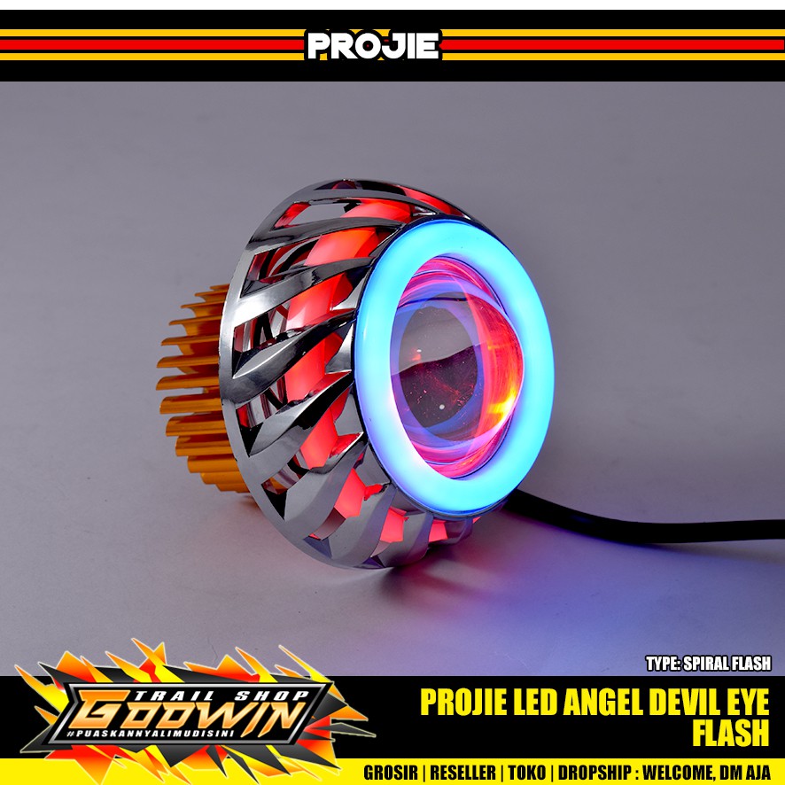 Projie PROJI PROJECTOR ไฟหน้ารถจักรยานยนต์ LED แบบเกลียว มาตรฐาน 3.5 ...