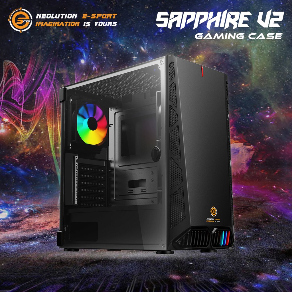 Case Gaming ARGB Neolution E-Sport Sapphire V2 กระจก Tempered Glass ...