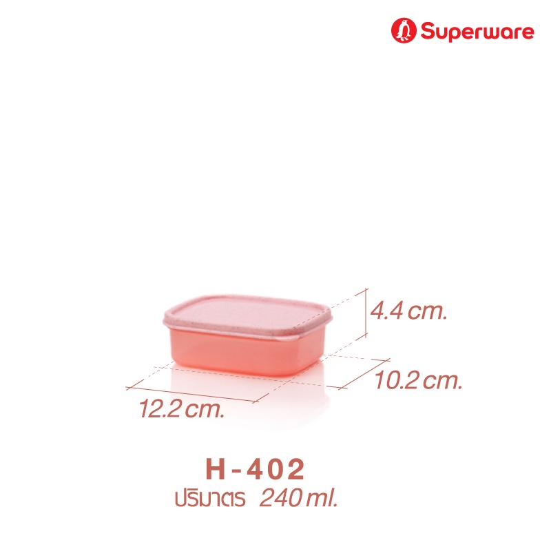 Srithai Superware กล่องถนอมอาหารพลาสติก กล่องใส่อาหาร ปริมาตร 80-2800 ml. Food box H-SERIES แบบ ...