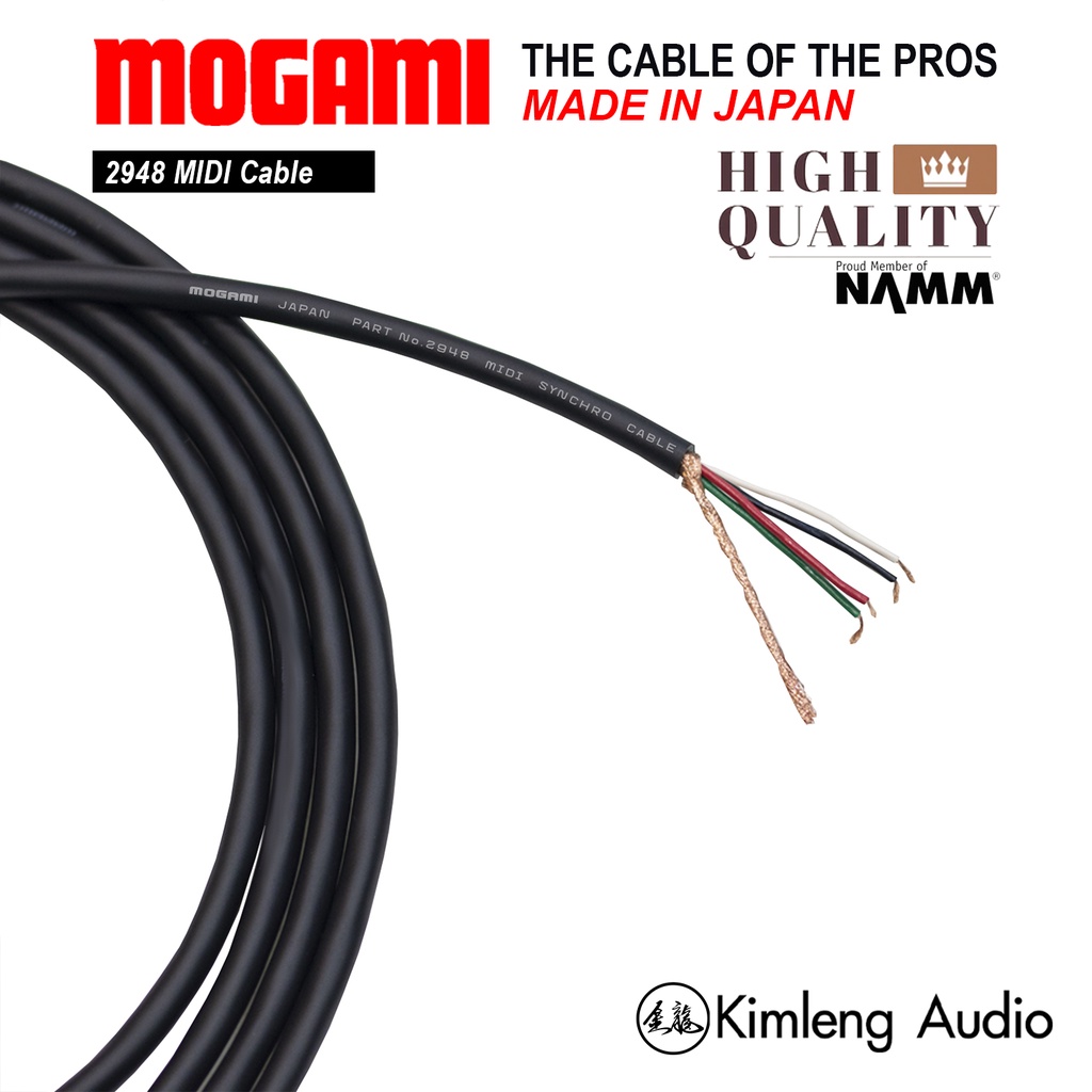Mogami 2948 สายสัญญาณ MIDI Cable พร้อมส่ง (รับเส้นยาวกรุณาแจ้งโน้ตไว้ ...