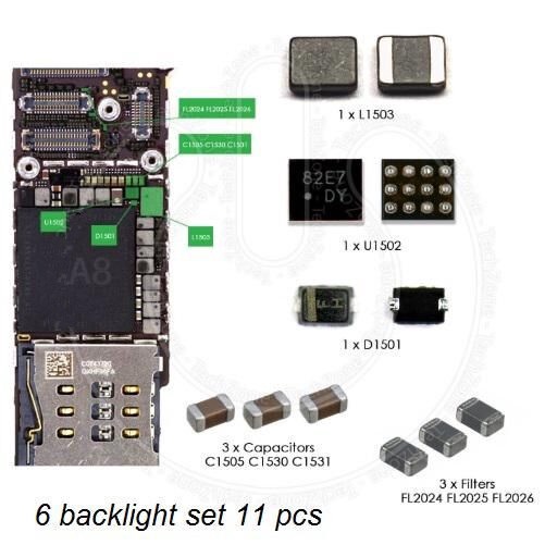 ชุดไฟแบ็คไลท์ คอยล์ DY L1503 ไดโอด D1501 FL2024 FL2025 FL2026 ฟิวส์ ...