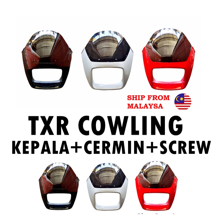 Txr150 COWLING SET KEPALA+CERMIN+SCREW | Shopee Thailand