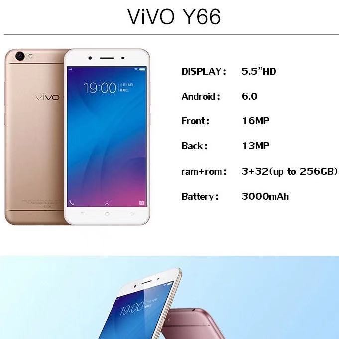 พร้อมส่งVIVO Y66 ( RAM3GB ROM32GB ) สมาร์ทโฟน หน้าจอ 5.5 นิ้วๆ ของแท้ ...
