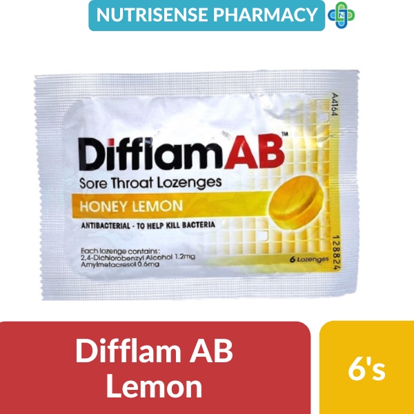 Difflam AB Lemon Lozenges -6s | Shopee Thailand