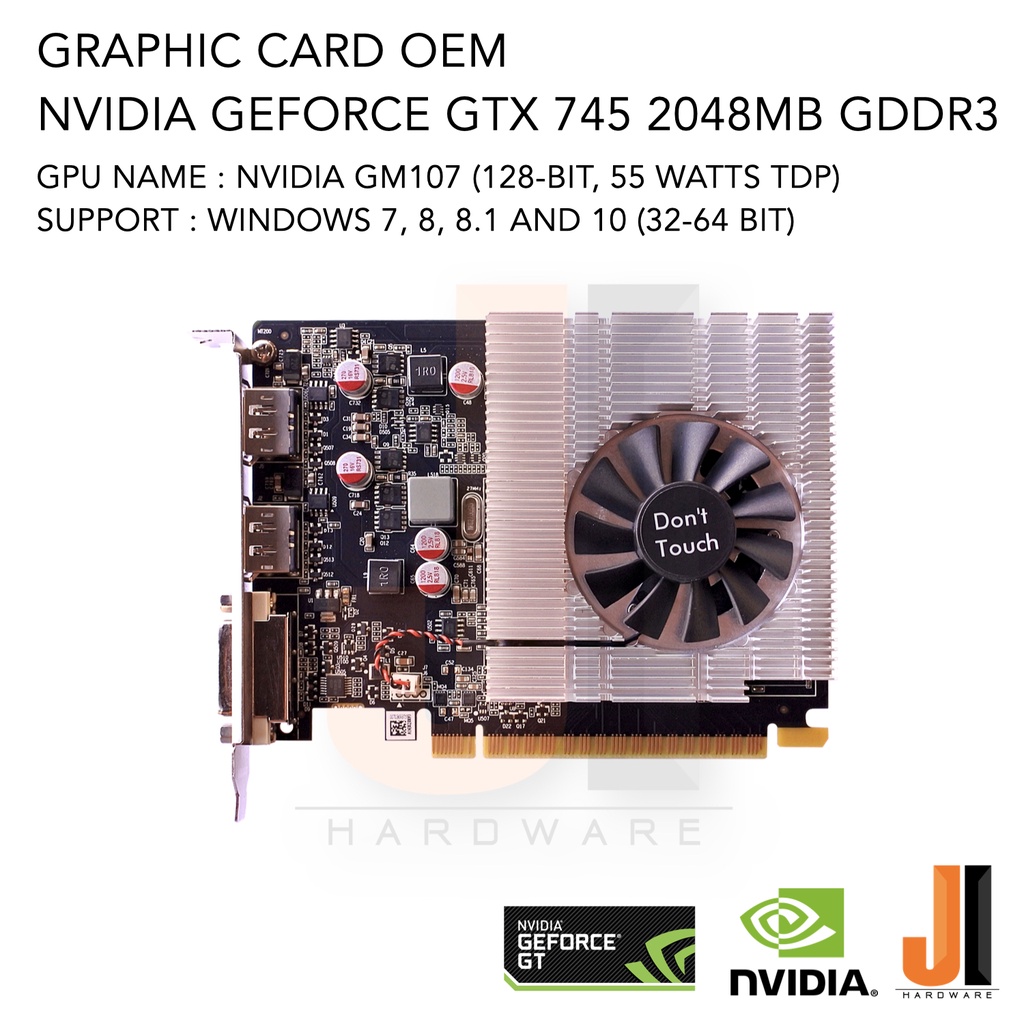 Nvidia GeForce GTX 745 2048MB 128-Bit GDDR3 OEM (สินค้ามือสองสภาพดีมี ...