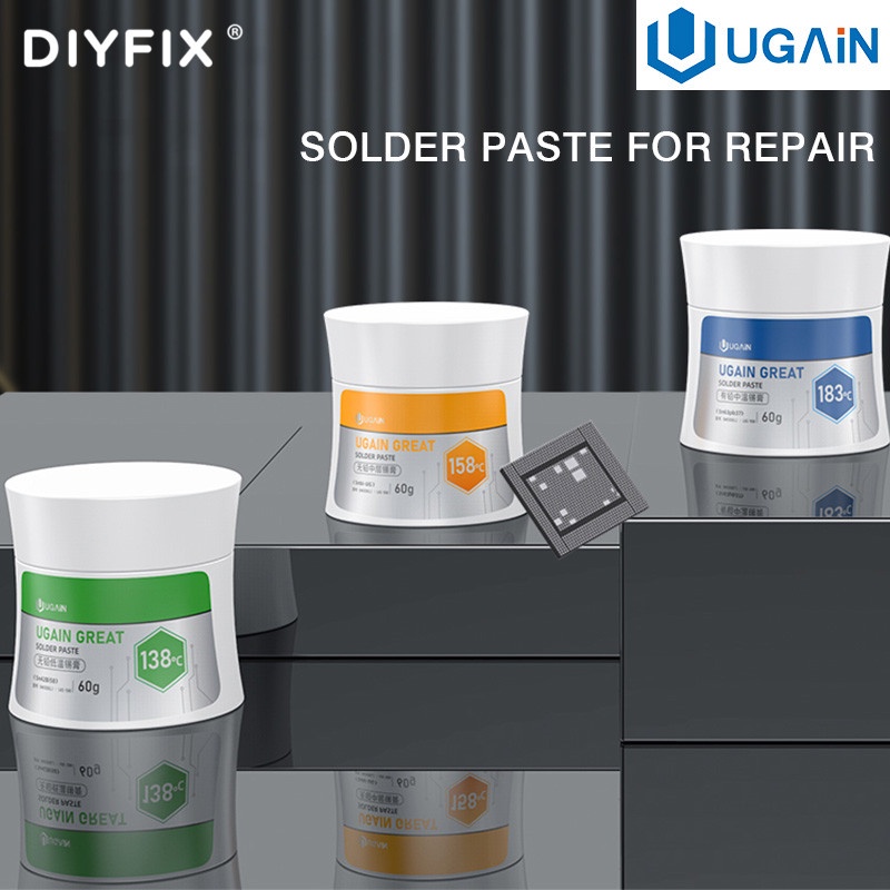 DIYFIX 60g Low Temperature Lead-Free SMT Solder Paste BGA Solder Flux ...