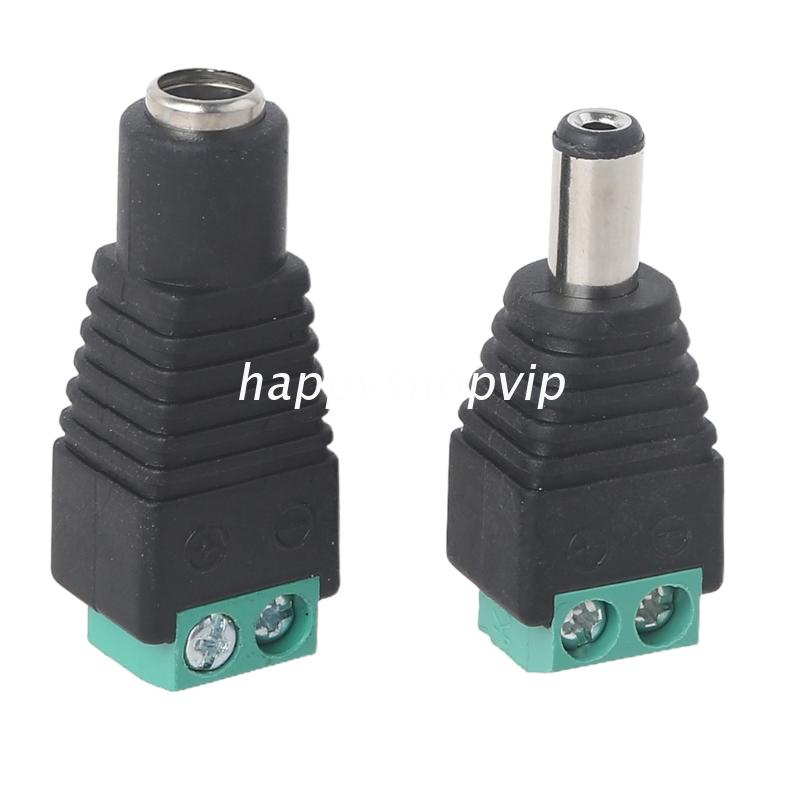 HSV DC Connector Plug Connector 5.5x2.1mm Male+Female for CCTV Security ...