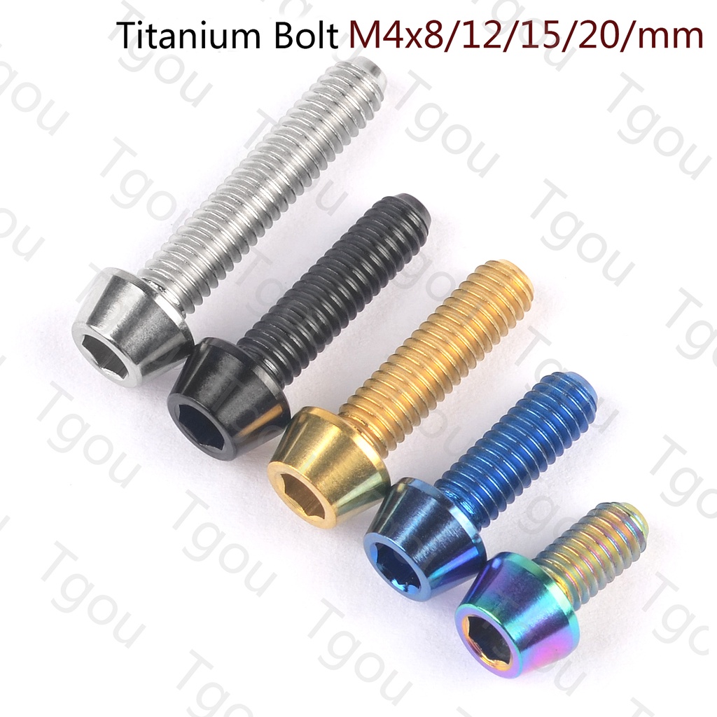Tgou สกรูไทเทเนียม M4x8 12 15 20 มม. สําหรับจักรยาน | Shopee Thailand